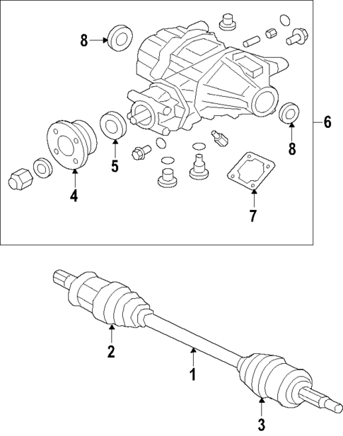 Rear Axle for 2017 Mitsubishi Lancer | Mitsubishi Parts Warehouse