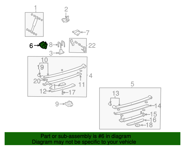 1998-2004 Toyota Tacoma Spring Assembly Front Bracket 48404-35040 ...