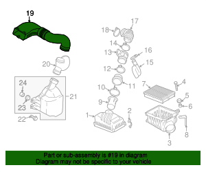 2005-2009 Hyundai Tucson Intake Duct 28210-2E100 | OEM Parts Online