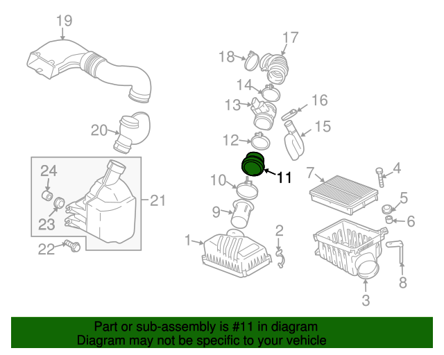 2007-2009 Hyundai Intake Hose 28138-2F100 | OEM Parts Online