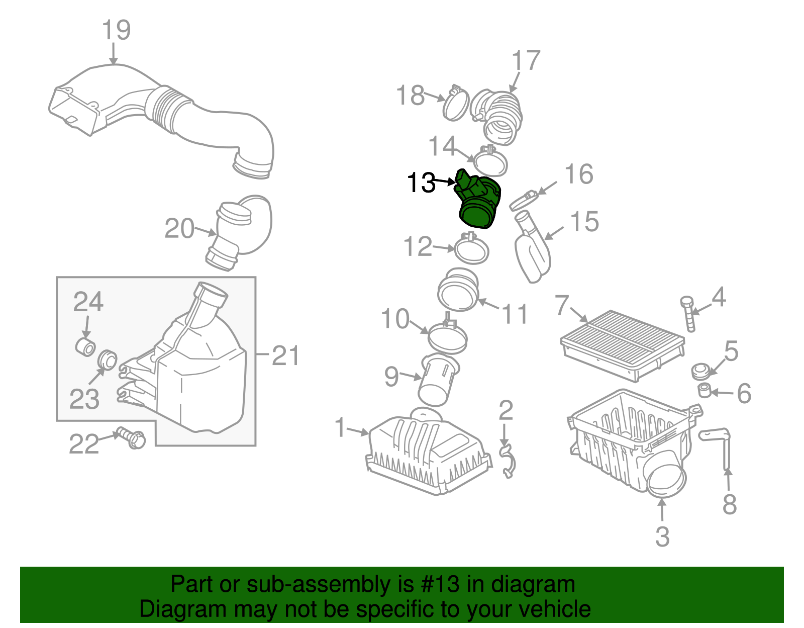 2002-2009 Hyundai Mass Air Flow Sensor 28164-23700 | HyundaiParts.Online