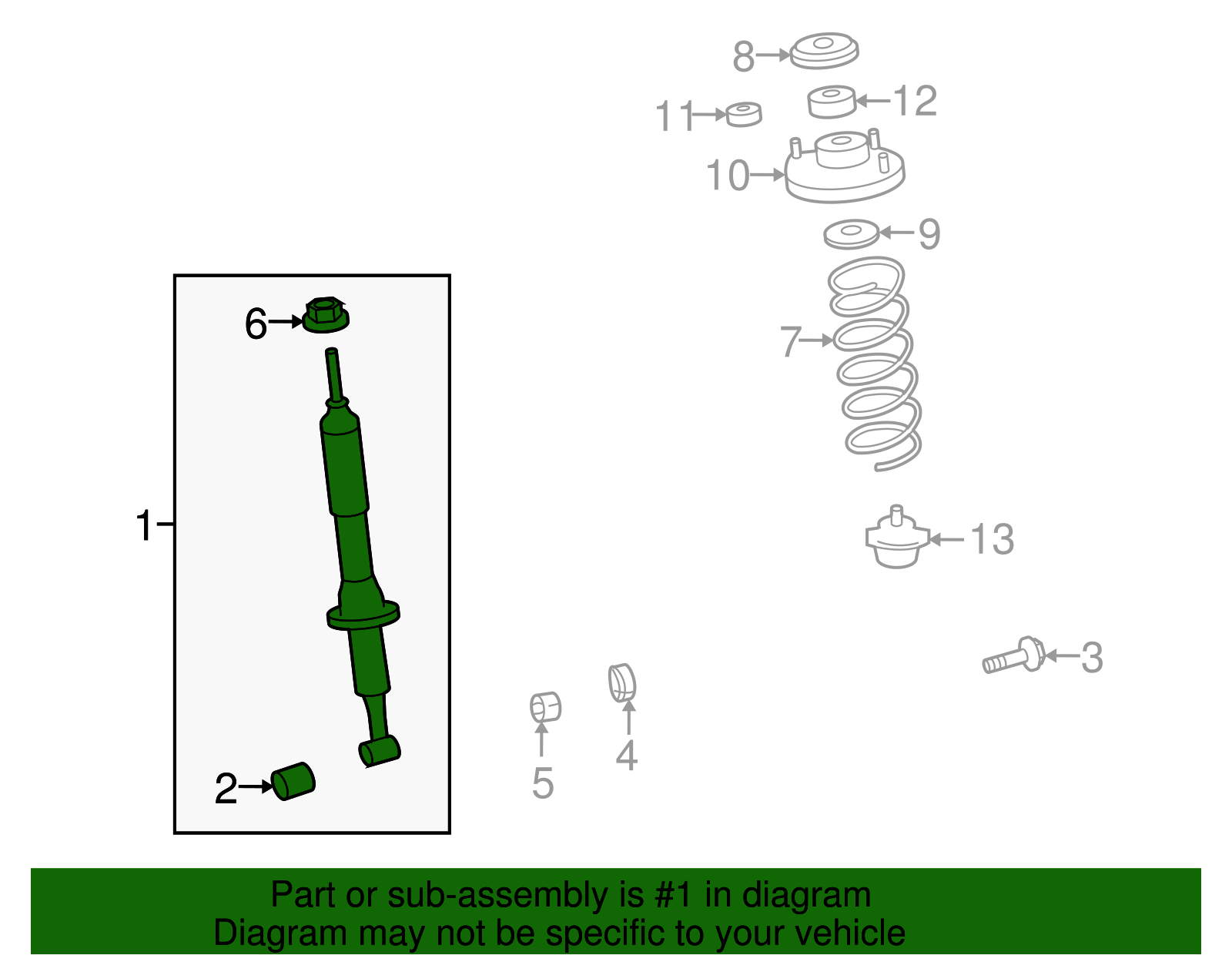 48510-60260 - Shock Absorber For 2010-2023 Lexus GX460 | Lexus OE Parts