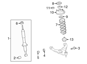48536-60010 - Shock Absorber Bushing 2010-2023 Lexus GX460 ...