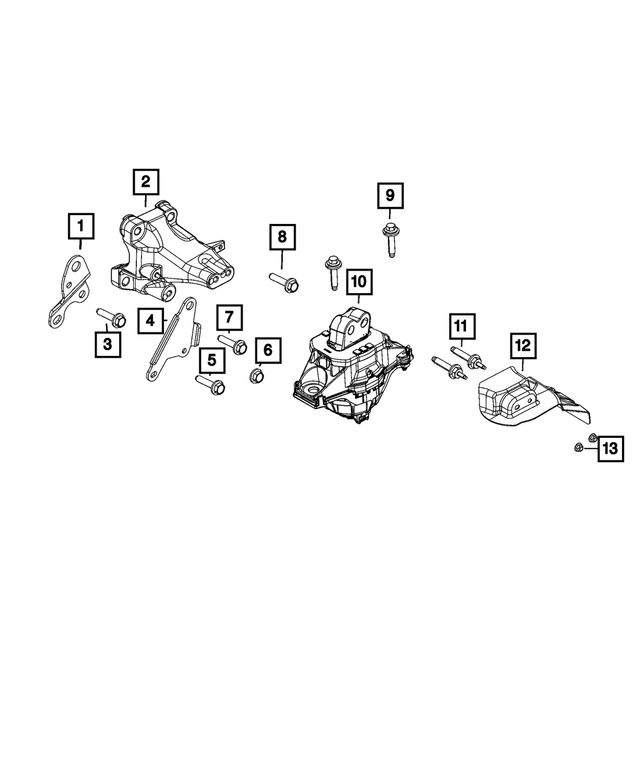 MOPAR ENGINE MOUNT BRACKET - 68375851AA - 68375851AA | Mopar Online Parts