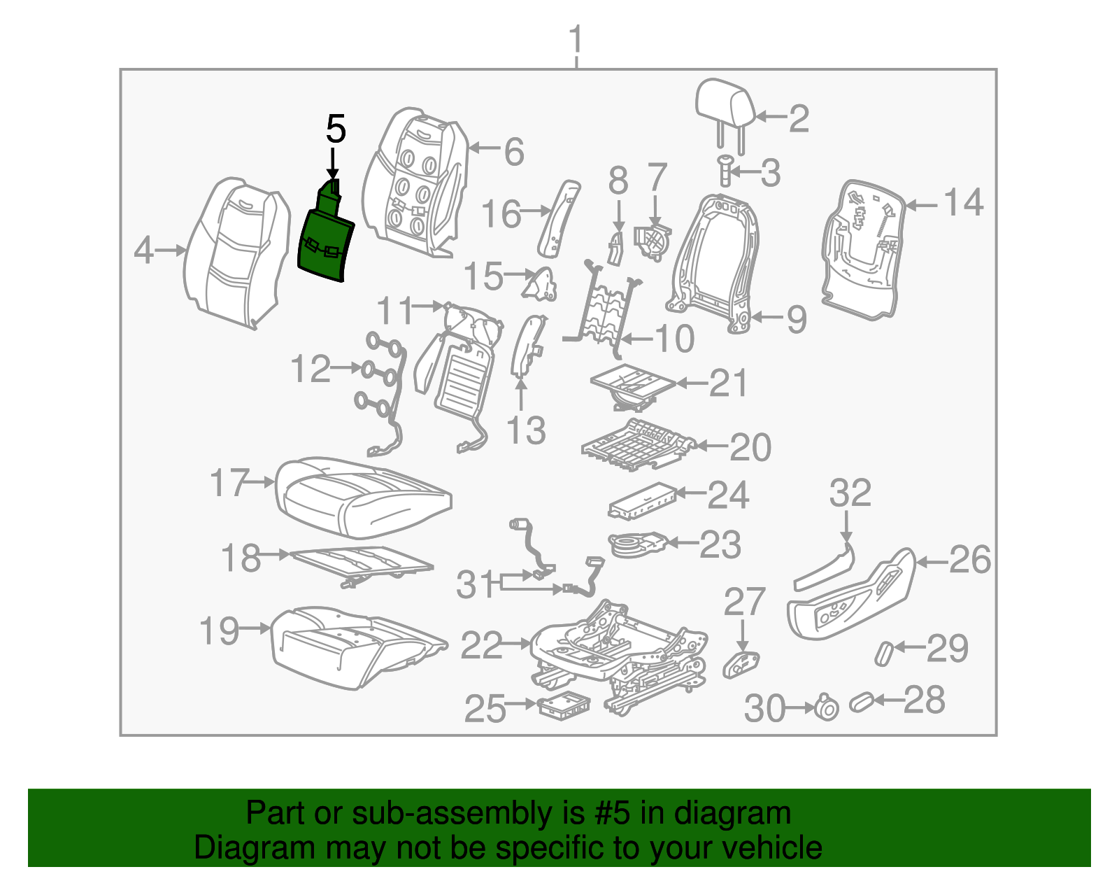 2015-2020 GM Front Seat Back Vent Fan Mat 23250264 GM | GMPartsDirect.com