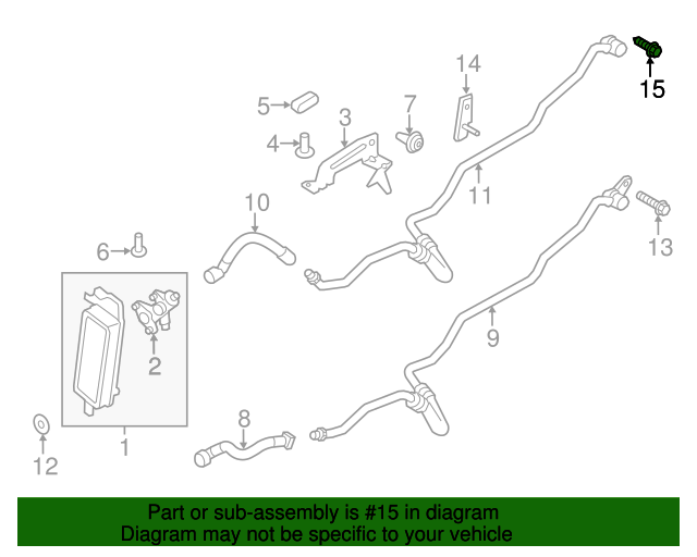 Genuine BMW 07-11-9-902-937 | Automatic Transmission Oil Cooler Hose ...