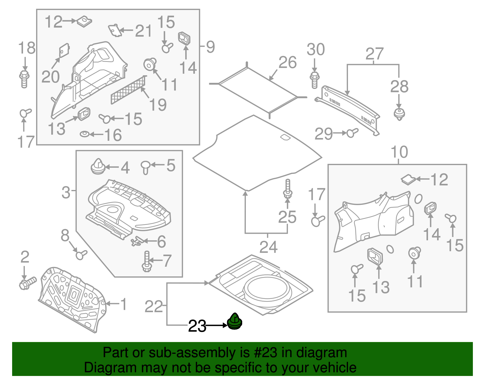 Genuine Headliner Clip for 2007-2025 Hyundai | Part# 85849-2E000 ...