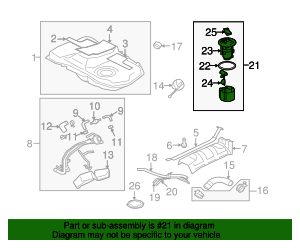 2008-2017 Mitsubishi Lancer Fuel Pump Assembly 1760A322 ...