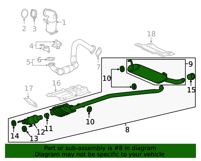 2016-2019 Buick Encore Exhaust Muffler 42630796 | GMPartsDirect.com