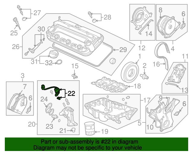 15810-RKB-J01 - Valve Assembly 2005-2008 Honda | Honda Parts Online