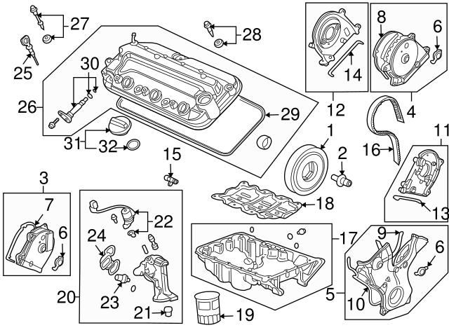 15810-RKB-J01 - Valve Assembly Spool - 2005-2008 Honda | Honda Factory ...