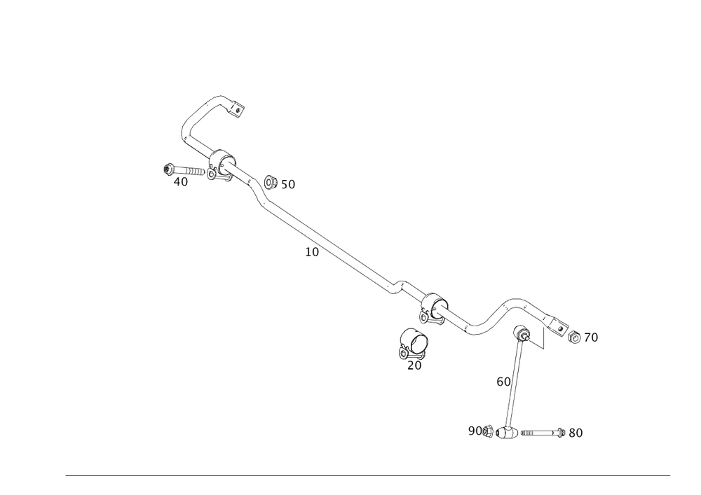 231-320-09-11 - Tubular Torsion Bar 2013-2020 Mercedes-Benz | Mercedes ...