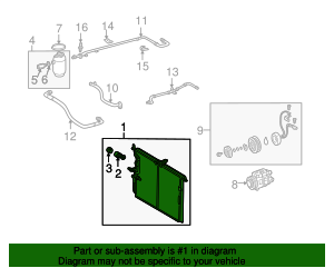 2002-2008 Mercedes-Benz Condenser Assembly 463-500-04-54 | MB OEM Parts