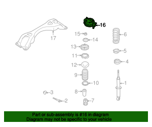 2003-2010 Porsche Cayenne Shock Mount 955-333-015-30 | OEM Parts Online