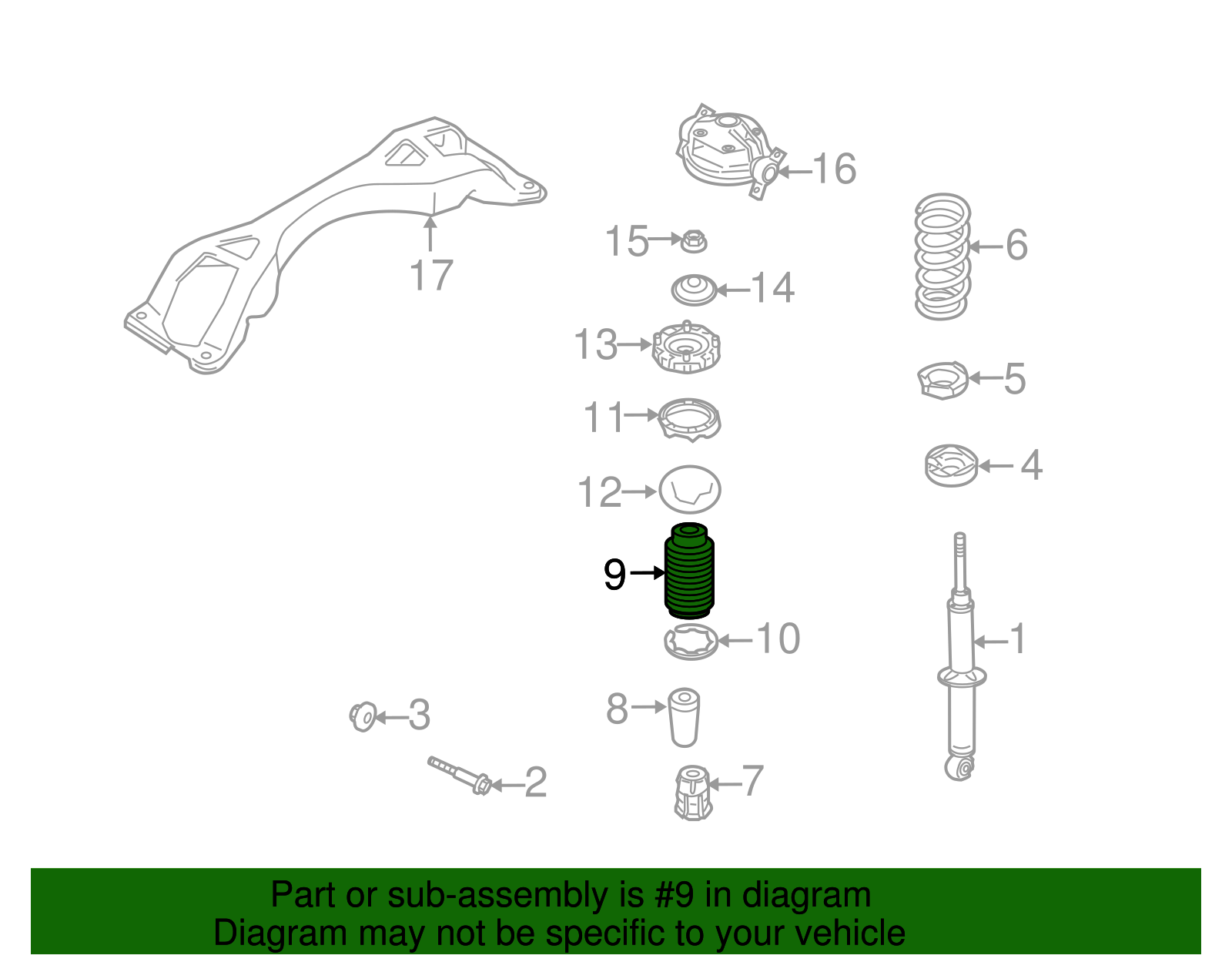 2003-2010 Porsche Cayenne Strut Dust Shield 955-343-505-00 | OEM Parts ...