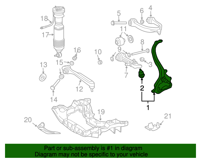 211-330-67-20 - Steering Knuckle 2003-2012 Mercedes-Benz ...