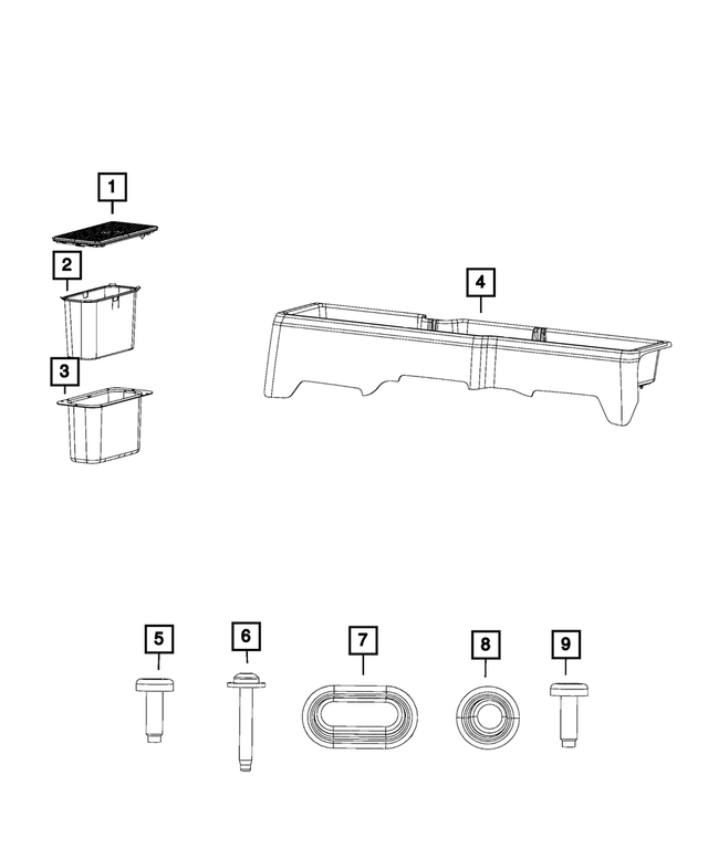 2019-2024 Ram Storage Bin 6PG07XXXAA | Mopar eStore