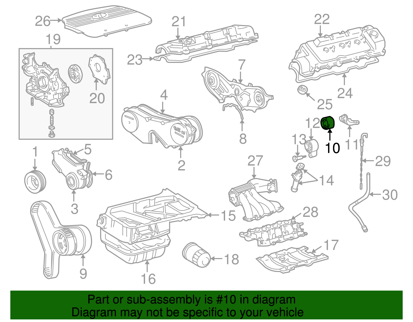 1988-2010 Toyota Engine Timing Belt Idler 13503-0A010 | Toyota Parts Center