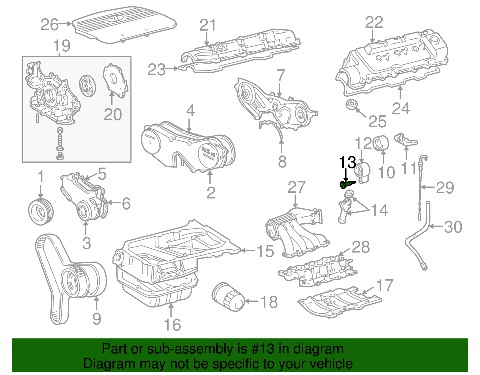 1995-2010 Toyota Tension Pulley Shaft 13556-62010 | Retail Performance ...