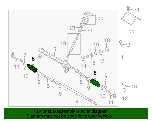 2016-2022 Hyundai Tie Rod Boot 56528-D3000 | OEM Parts Online