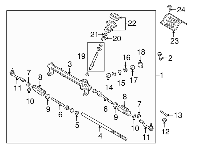 2016-2018 Hyundai Tucson Outer Tie Rod 56820-D3000 | OEM Parts Online