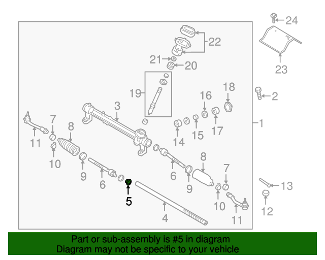 2016-2021 Hyundai Rack Bushing 56521-D3000 | AutoNationParts.com
