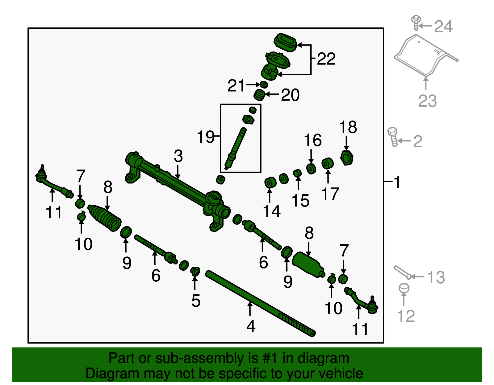 2019-2021 Hyundai Tucson Steering Gear 56500-D3600 | Hyundai Wholesale ...
