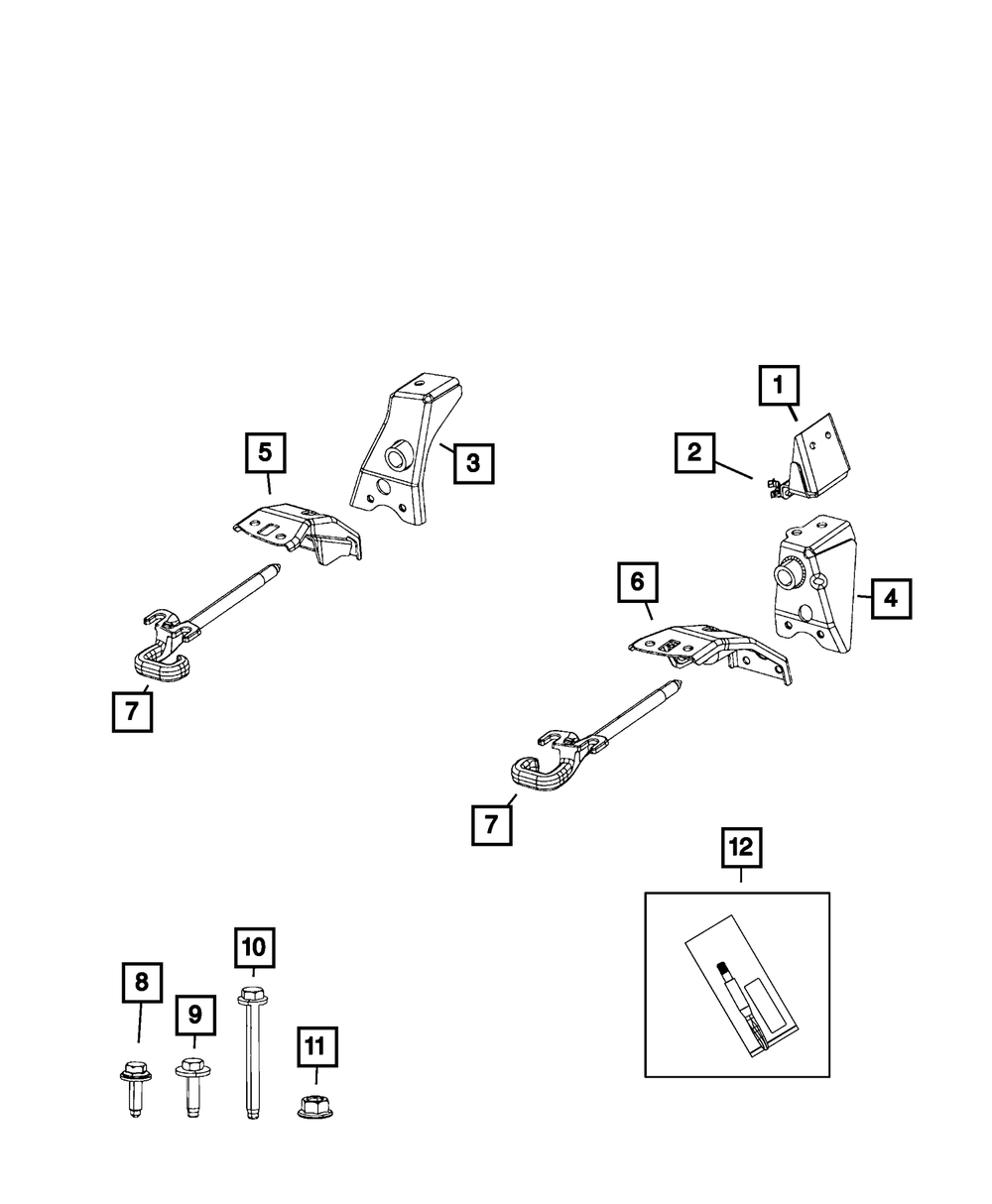 68291672AA - Tow Hook Bracket 2017-2025 Jeep Compass | Mopar Wholesale ...