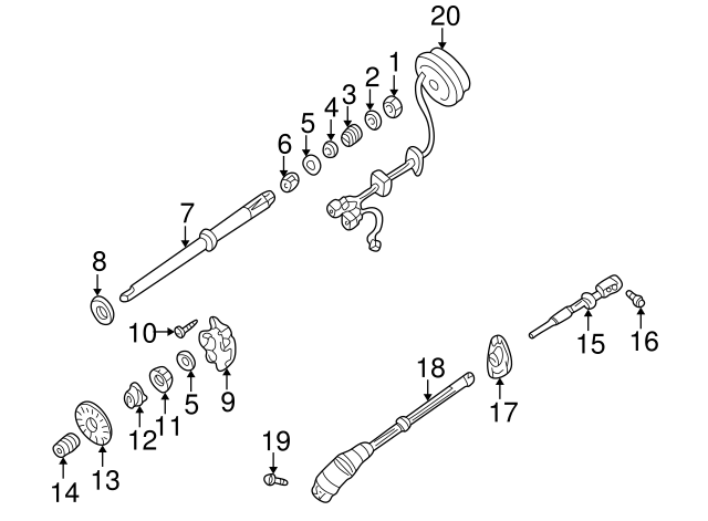 1994-2009 Mazda Upper Shaft ZZM0-32-550 | RealMazdaParts.com