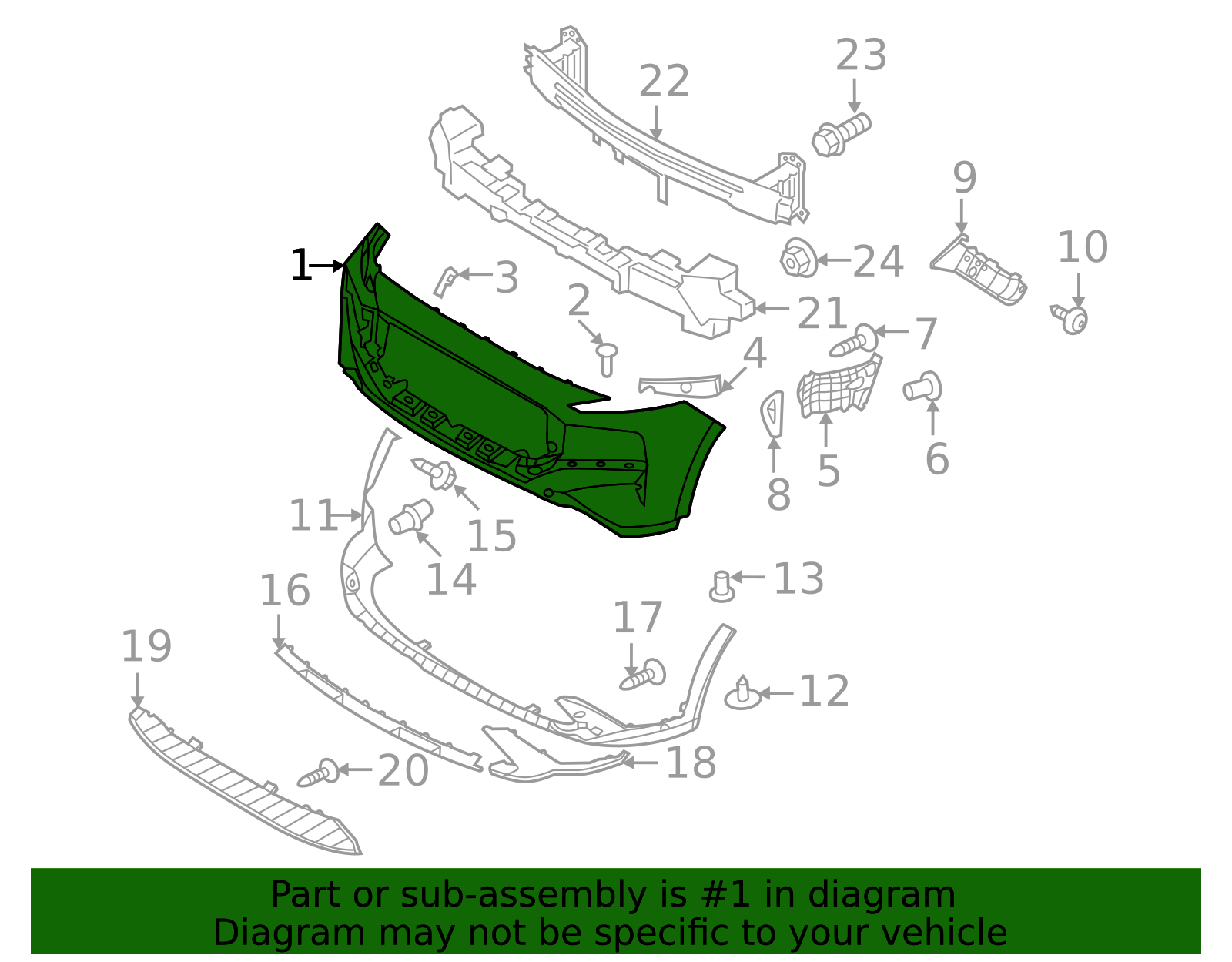 2021-2023 Hyundai Santa Fe Bumper Cover 86511-S2500 | OEM Parts Online