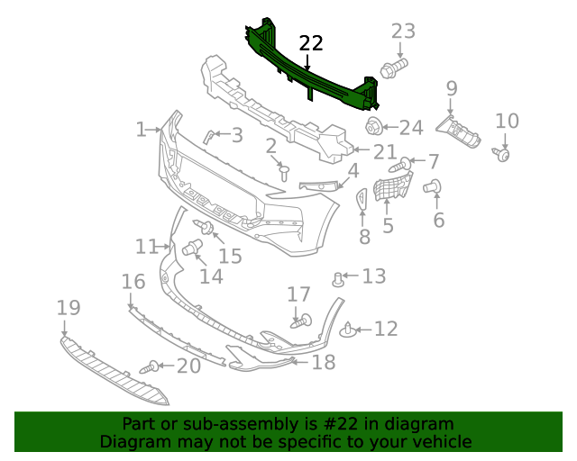 2021-2023 Hyundai Santa Fe Impact Bar 64900-R5000 | OEM Parts Online