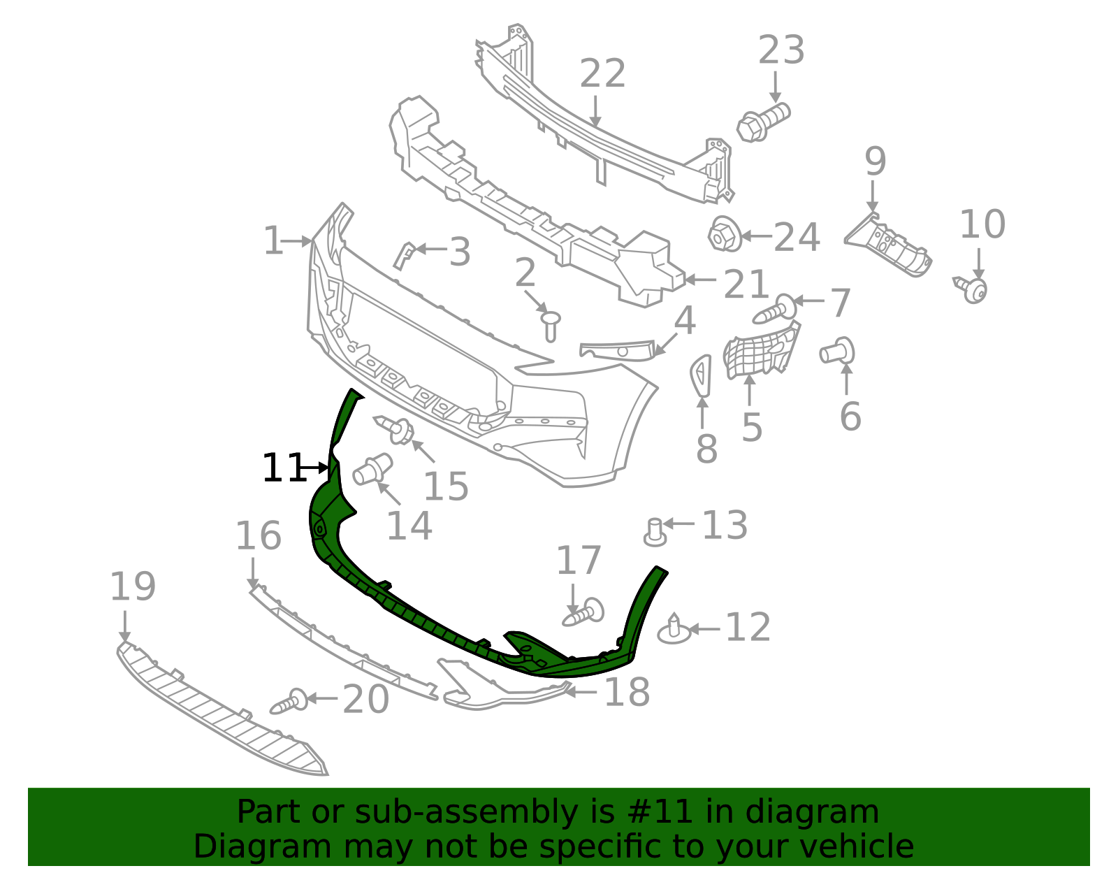 2021-2023 Hyundai Santa Fe Lower Cover 86512-S2500 | OEM Parts Online