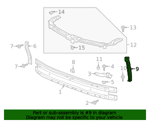 2019-2024 Chevrolet Blazer Front Driver Side Bumper Fascia Support ...