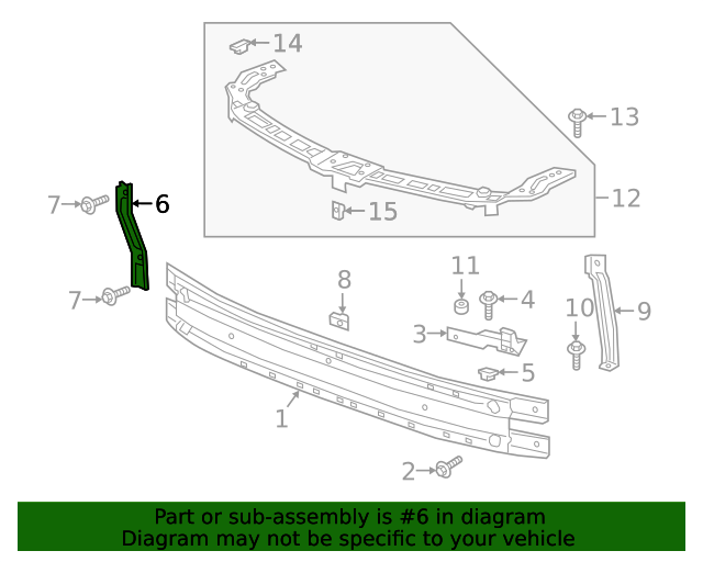 2019-2024 Chevrolet Blazer Front Bumper Fascia Support Brace 84448432 ...