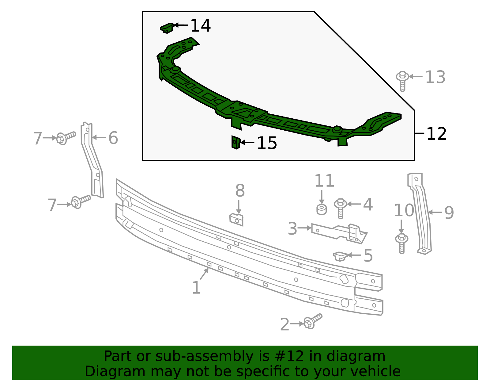 2019-2025 Chevrolet Blazer Front Bumper Fascia Center Support 84623709 ...