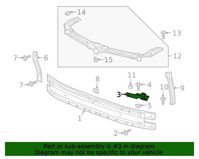 84246532 - Front Passenger Side Bumper Fascia Center Support 2019-2022 ...
