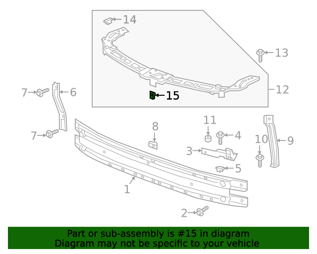 2019-2021 GM Upper Support U-Nut 11548581 | TascaParts.com