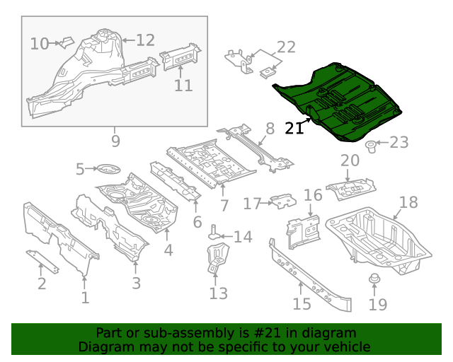 2015-2021 Mercedes-Benz Floor Pan Splash Shield 217-693-06-17 ...