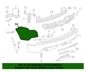 84144327 - Rear Passenger Side Upper Bumper Cover 2017-2020 Cadillac ...