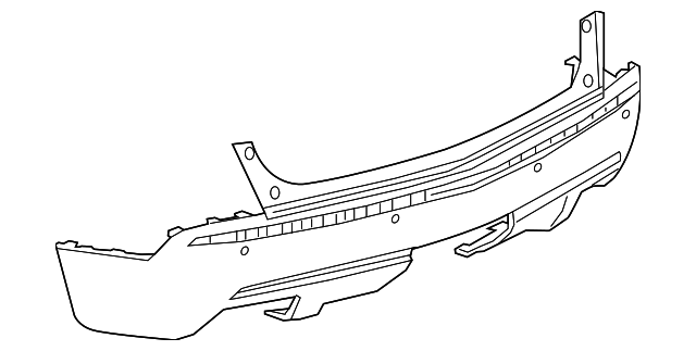 2017-2019 Cadillac XT5 Black Rear Lower Bumper Cover 84207385 | OEM GM ...