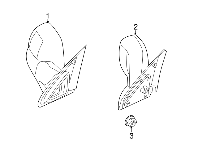 2002-2009 Dodge Mirror 55077444AO | TascaParts.com