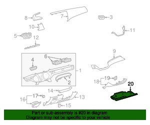 2012-2018 Toyota Under Cover 55607-06041 | OEM Parts Online