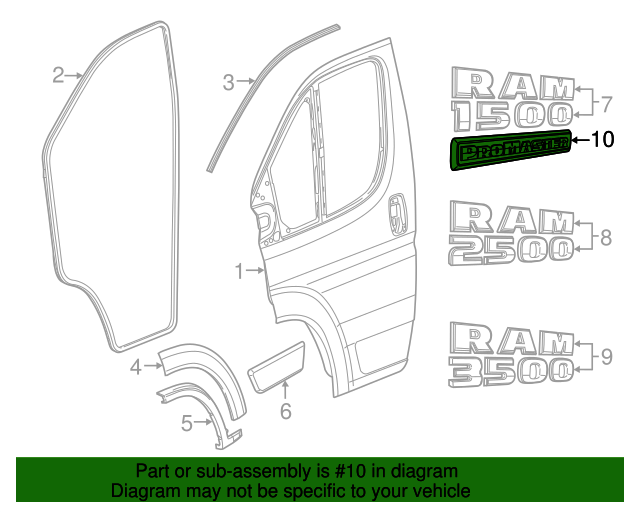 2014-2019 Ram Nameplate 68211249AB | TascaParts.com
