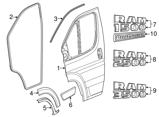 2014-2019 Ram Nameplate 68211249AB | TascaParts.com