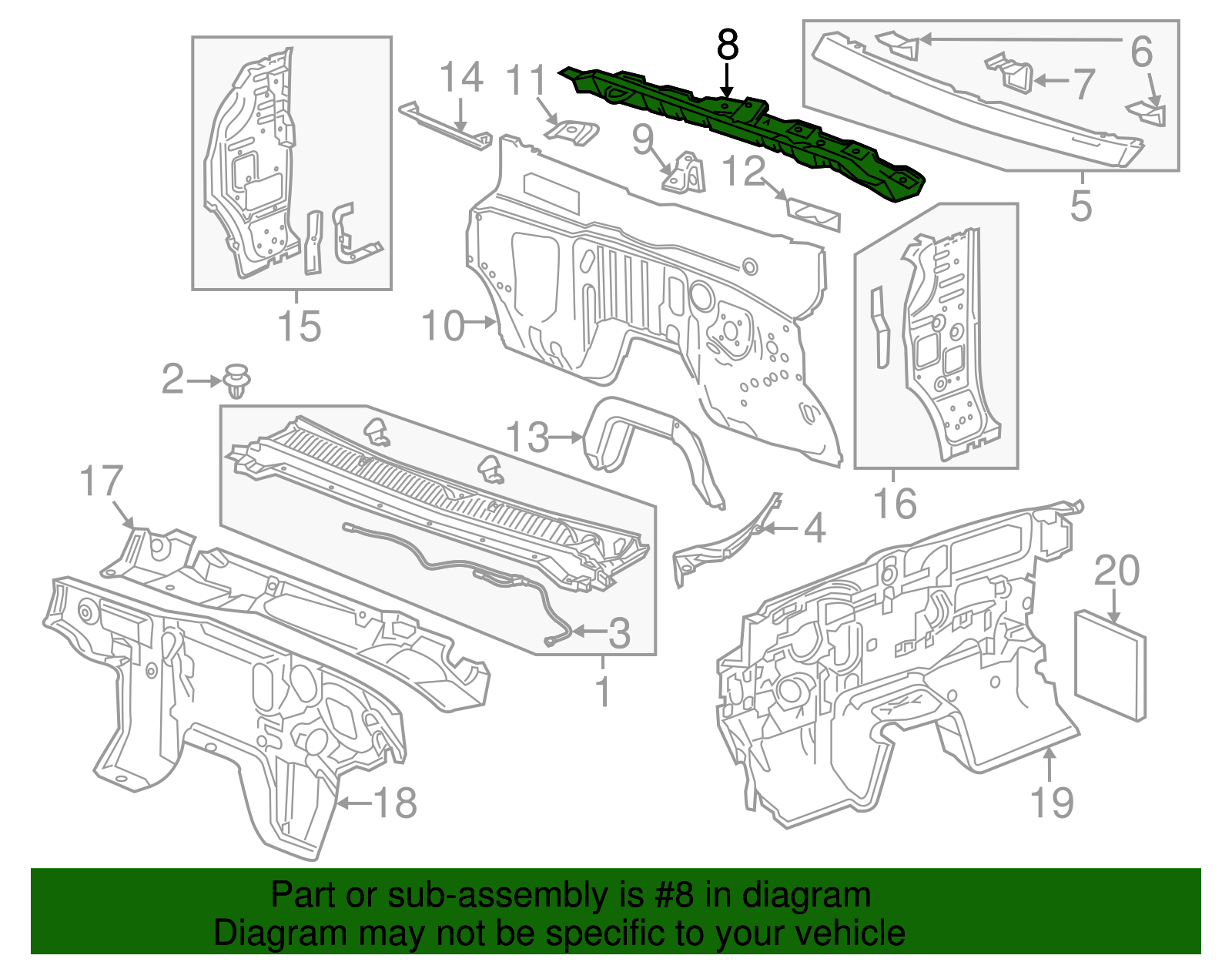 84903193 - Plenum Front Panel 2015-2022 GM | Big 3 Auto Parts