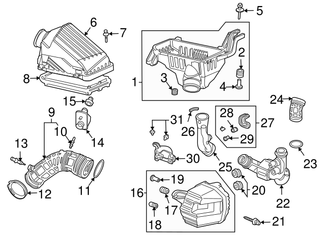 17228-RBB-A00 - Air Tube 2006-2008 Acura TSX | AutoNation Parts