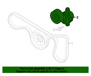 11955-3JA0A - Accessory Drive Belt Tensioner Assembly - 2013-2019 ...