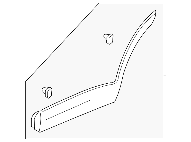 42810528 GM Black Front Driver Side Door Lower Molding | GM Parts Store