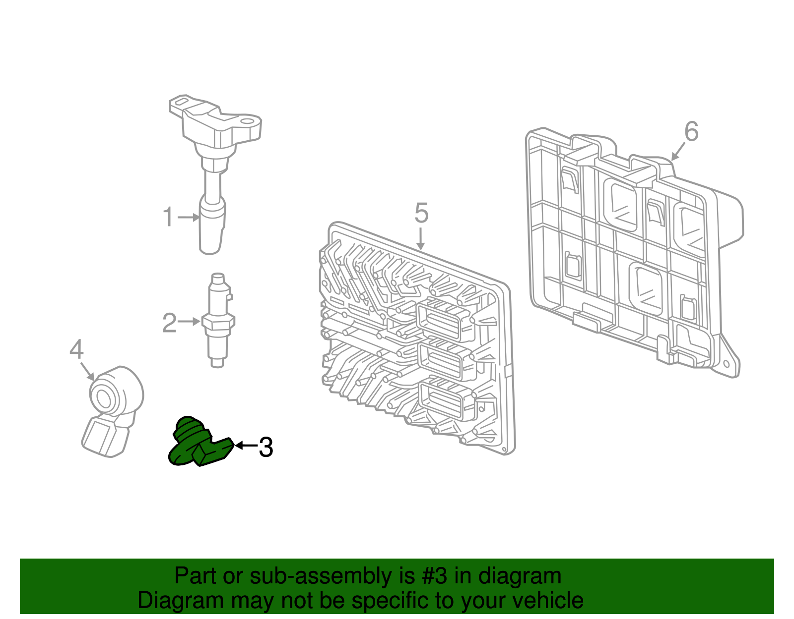 2013-2023 GM Engine Camshaft Position Sensor 12638266 GM ...