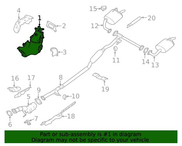 208A2-6CU0C - Catalytic Converter - 2019-2021 Nissan Altima | Nissan ...